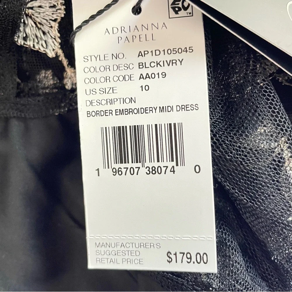 Adrianna Papell | Dresses | New Adrianna Papell Border Embroidery Midi ...